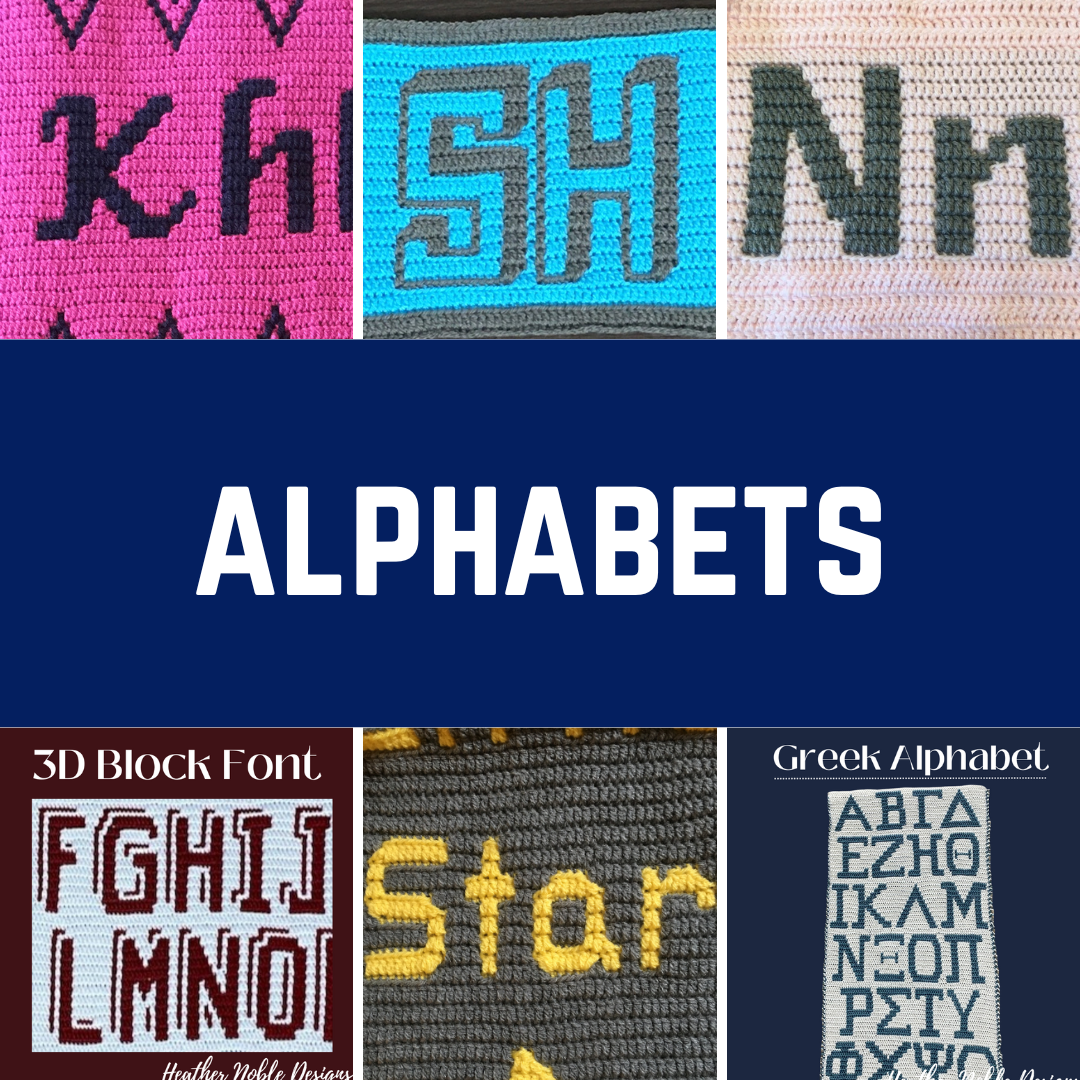 Alphabets – Heather Noble Designs-Mosaic Crochet Patterns