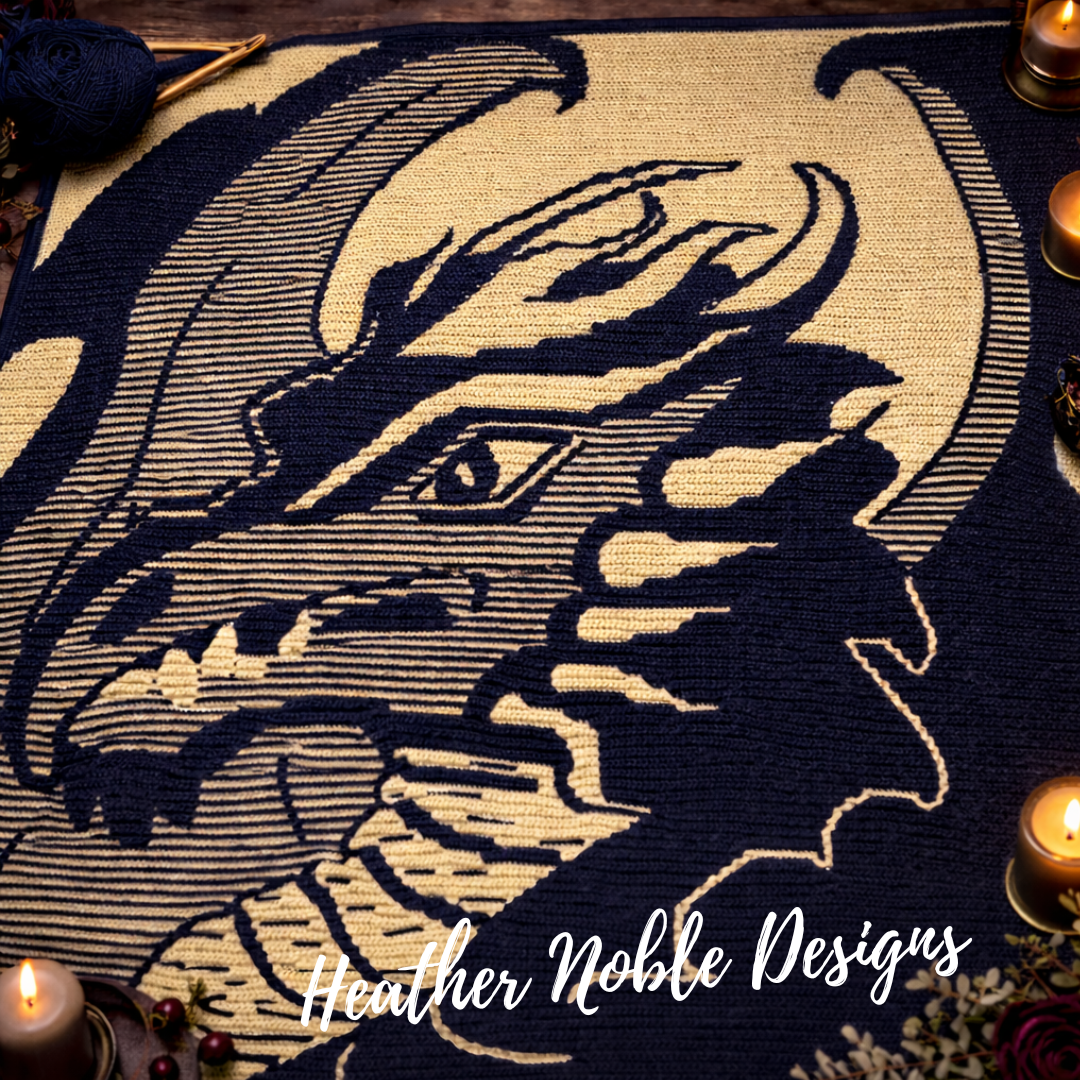 Dragon - Mosaic Crochet Blanket Pattern (PDF Pattern) – Heather Noble ...