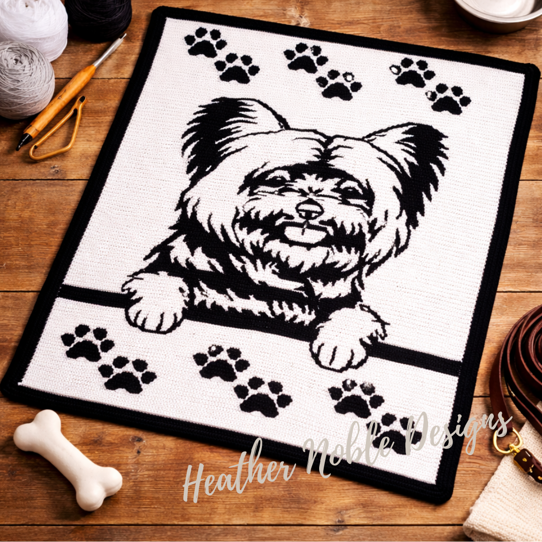 Yorkshire Terrier - Mosaic Crochet Blanket Pattern (PDF Pattern ...